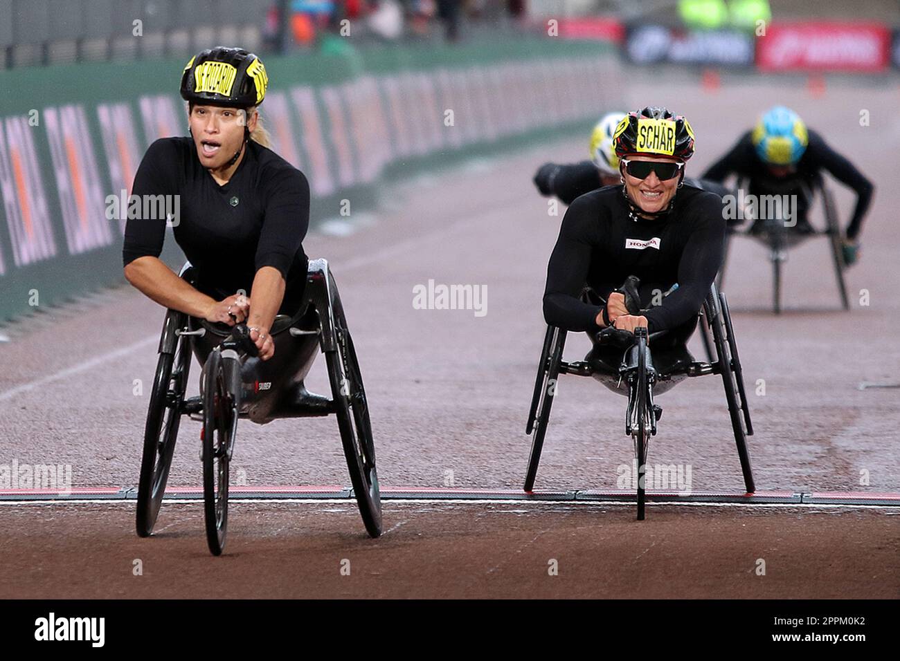 Madison de Rozario of Australia winning the 2023 womens Wheelchair TCS ...