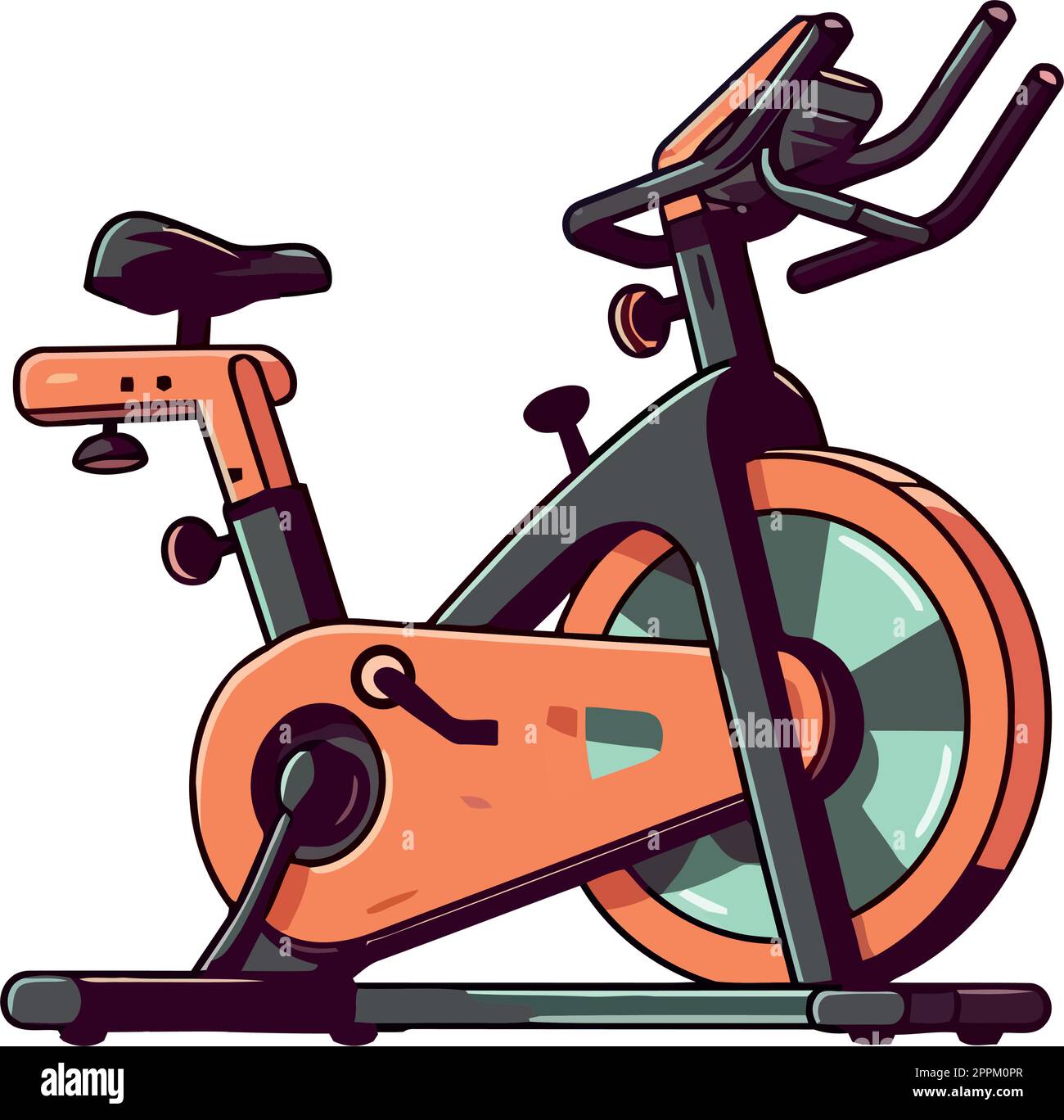 Gym bicycle illustration vector Stock Vector Image & Art - Alamy