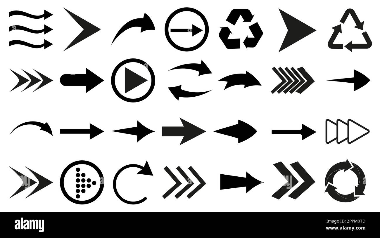 Arrow icons set. Arrow collection. Simple arrow big set. Vector ...