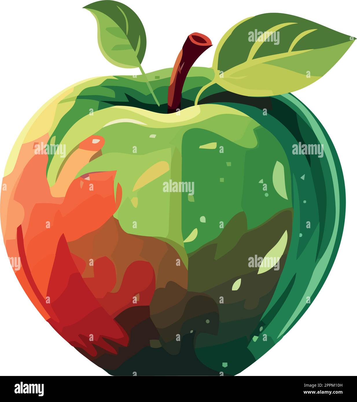 The water drop on apple Stock Vector Images - Alamy
