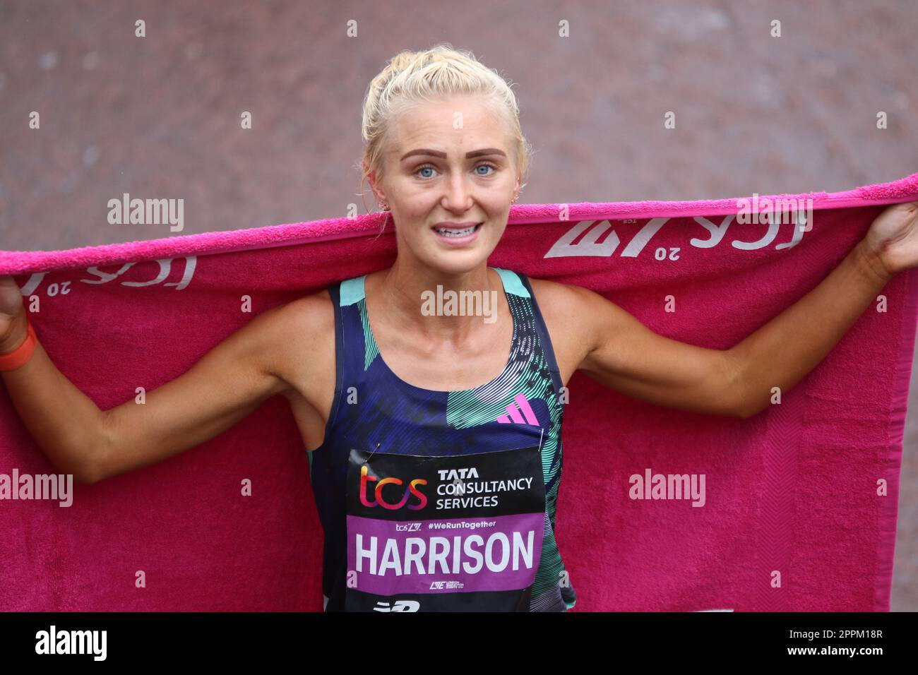 Samantha (Sam) Harrison of Great Britain was the first British runner ...