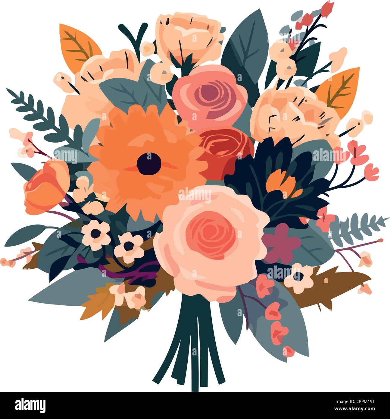 Floral bouquet vector Stock Vector Image & Art - Alamy