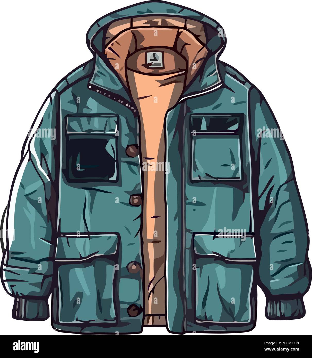 men winter jacket illustration Stock Vector Image & Art - Alamy