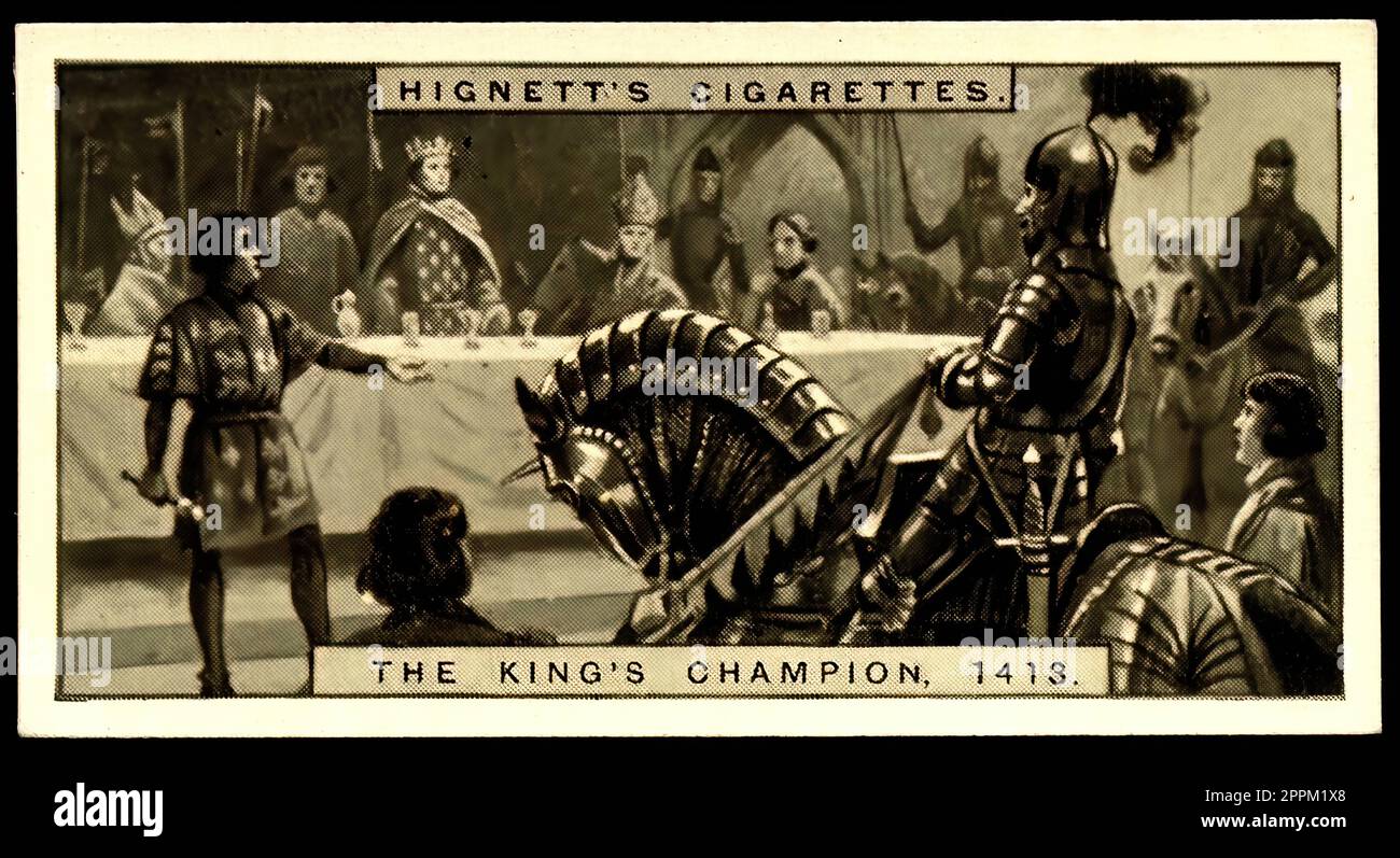 The King's Champion, 1413 - Vintage British Cigarette Card - Victorian ...