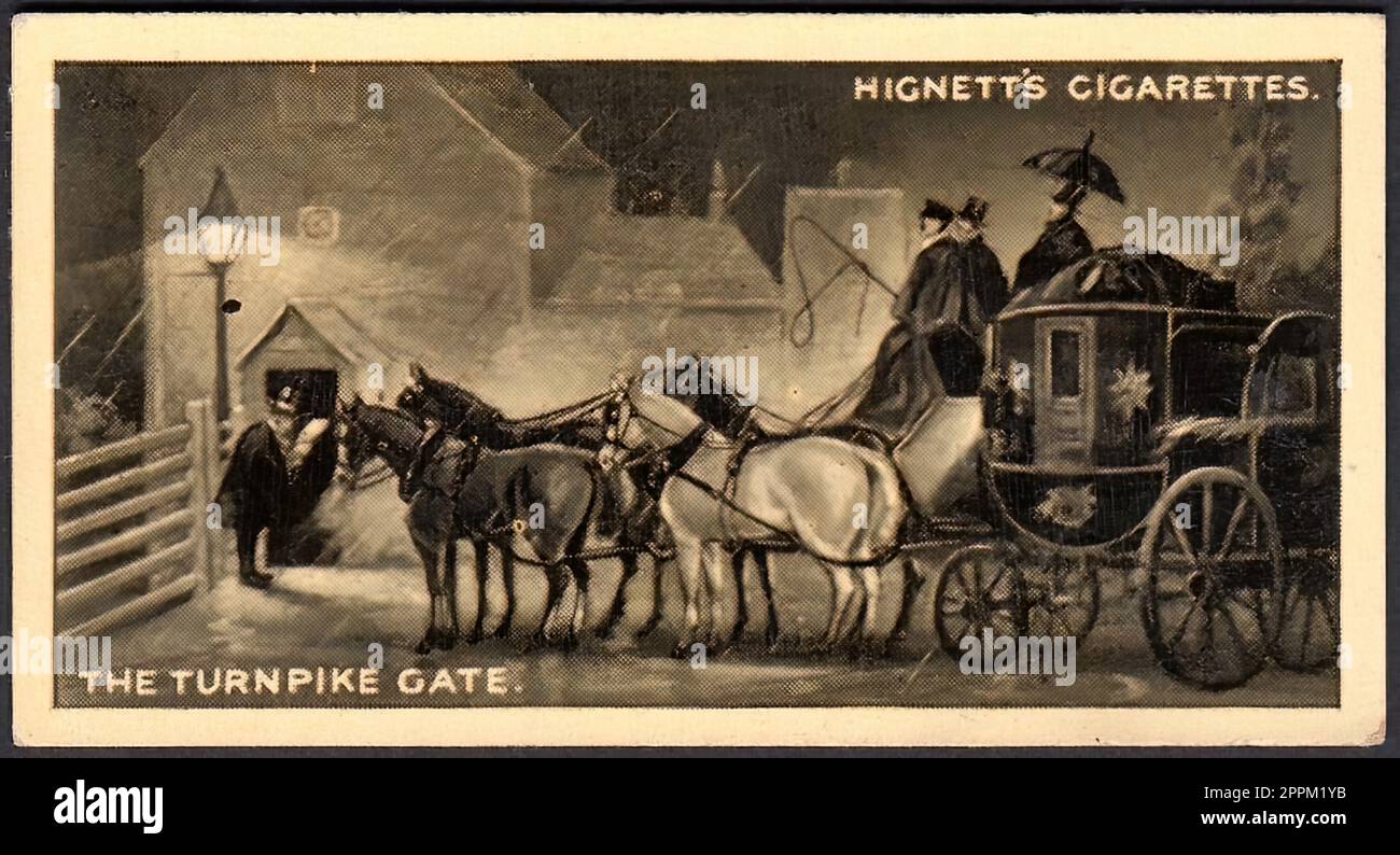 The Turnpike Gate - Vintage British Cigarette Card - Victorian Era ...