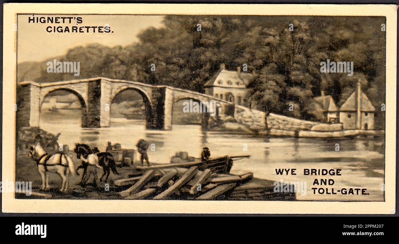 Wye Bride & Toll Gate - Vintage British Cigarette Card - Victorian Era ...