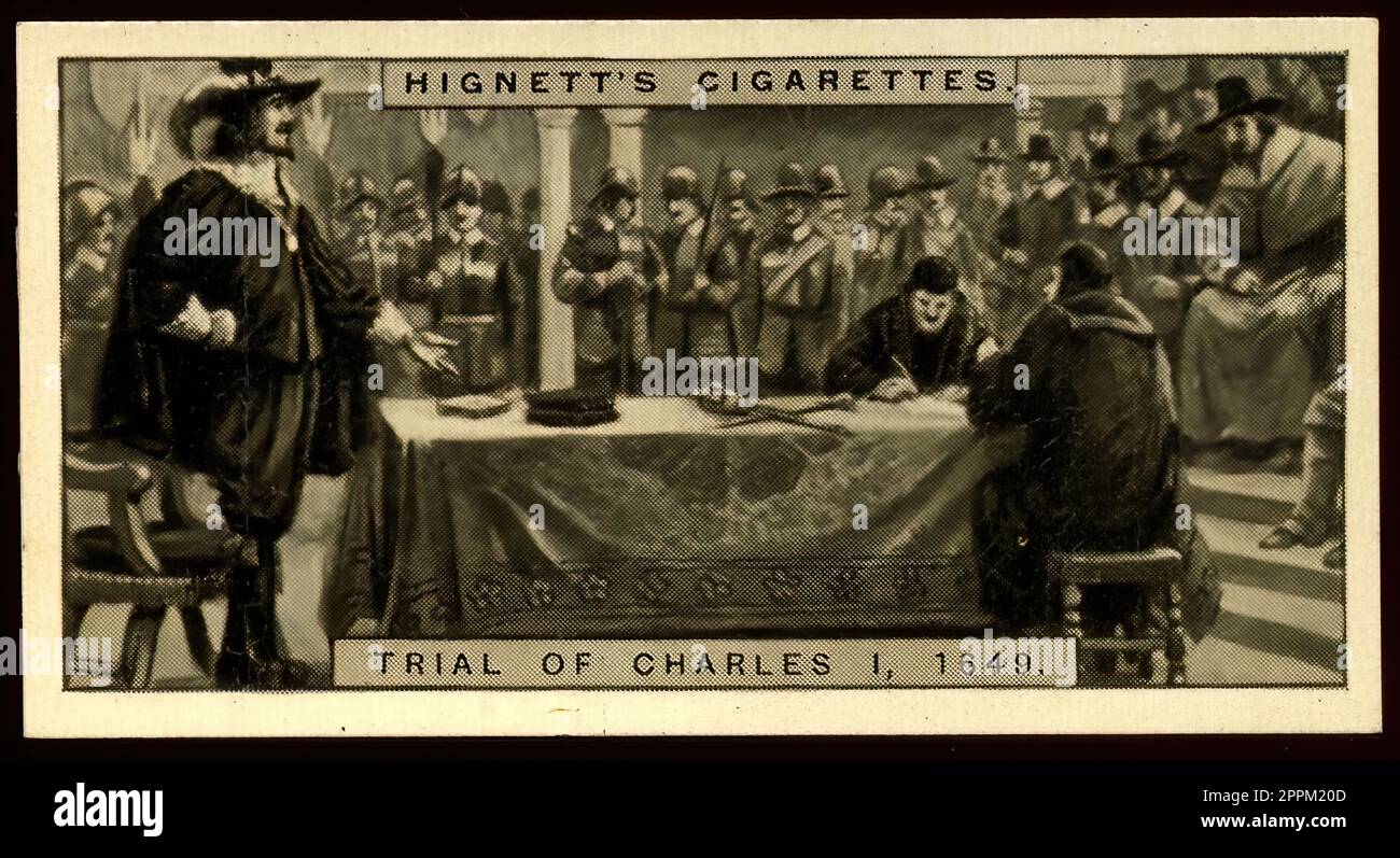 Trial of Charles I, 1649 - Vintage British Cigarette Card - Victorian ...