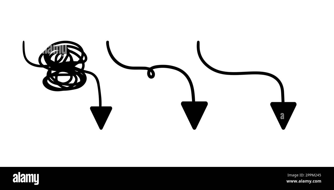 Vector illustration of simplifying the complex way Stock Vector Image ...