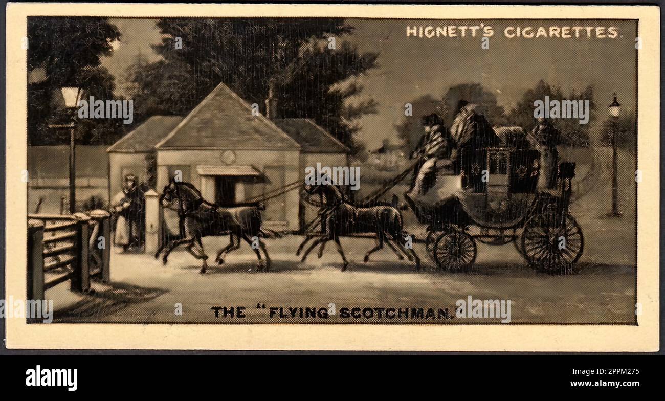 The Flying Scotchman - Vintage British Cigarette Card - Victorian Era ...