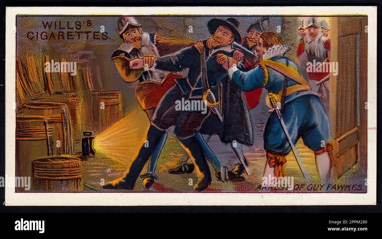 The Arrest of Guy Fawkes - Vintage British Cigarette Card - Victorian ...