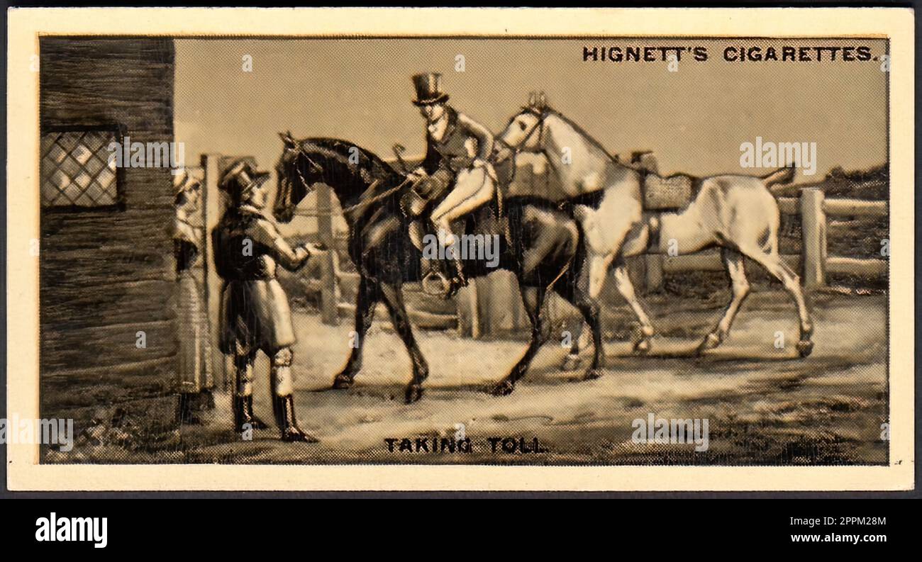 Taking Toll - Vintage British Cigarette Card - Victorian Era Stock ...
