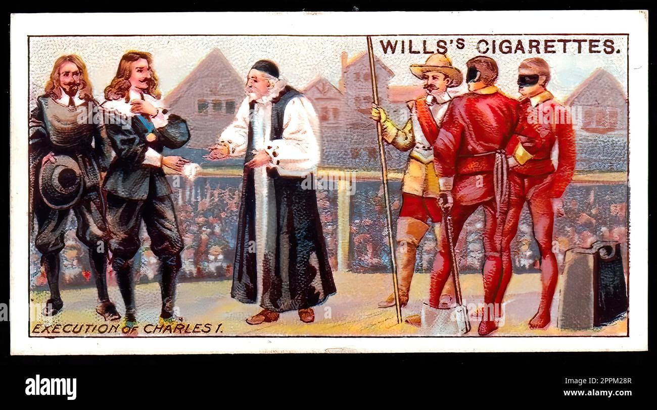 The Execution of King Charles I - Vintage British Cigarette Card ...