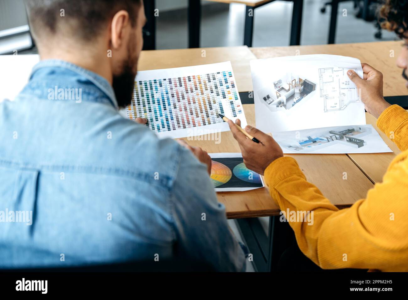 Design project. Pantone color palette and the layout of the apartment ...