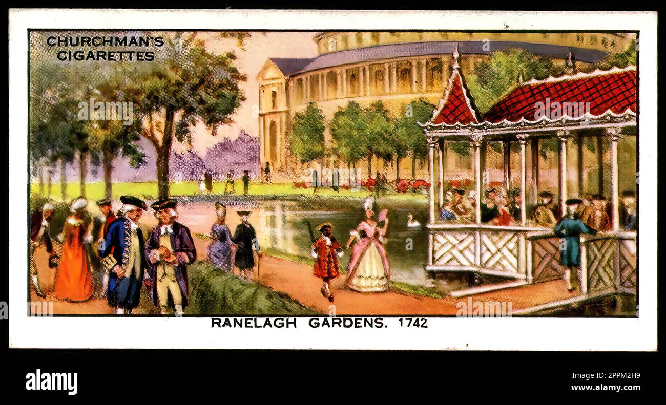 Ranelagh Gardens, London - Vintage British Cigarette Card - Victorian ...