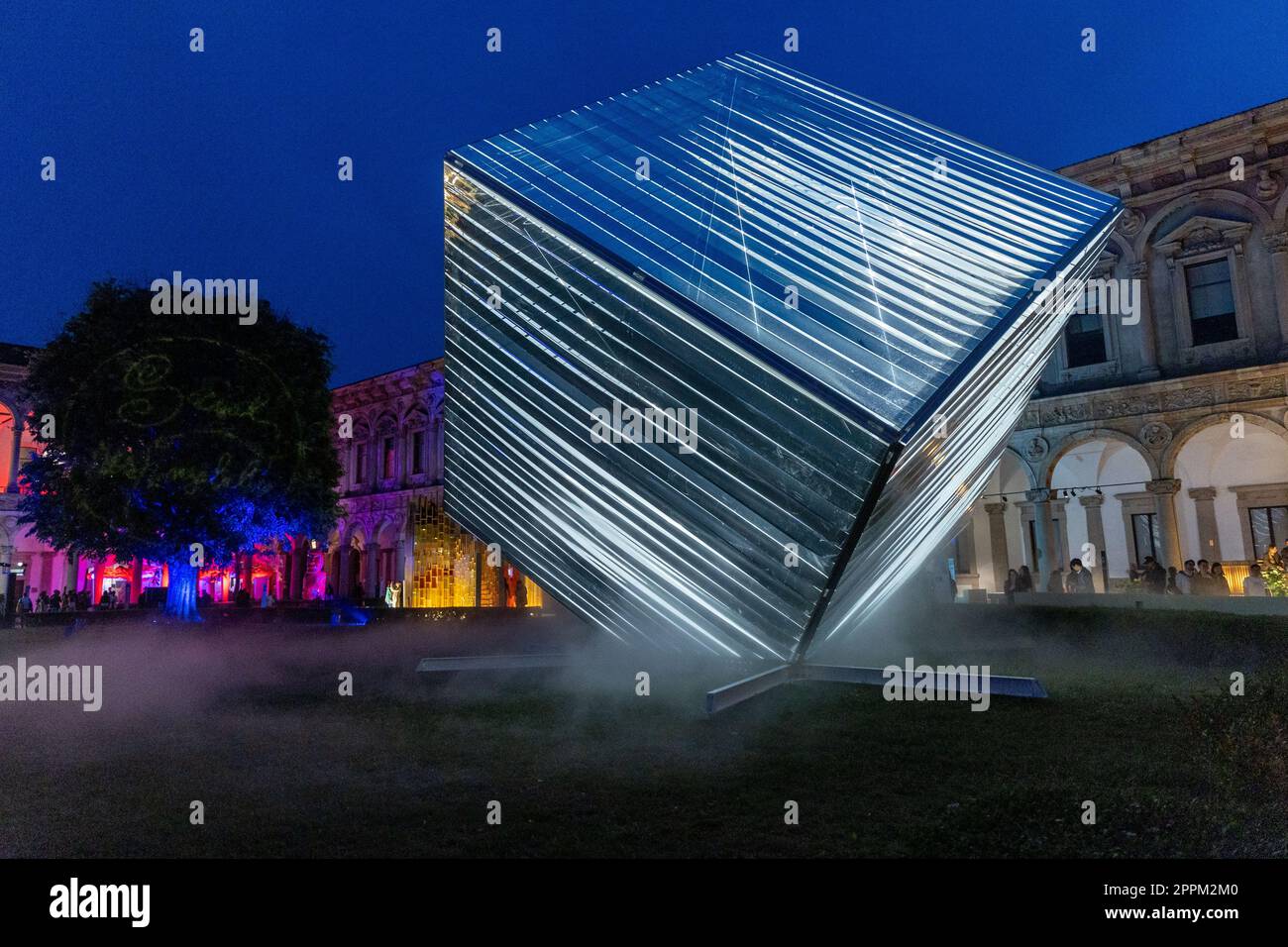 Milan, Italy - april 23 2023 -Fuorisalone Milan design week - Interni Design Re-Evolution at ...