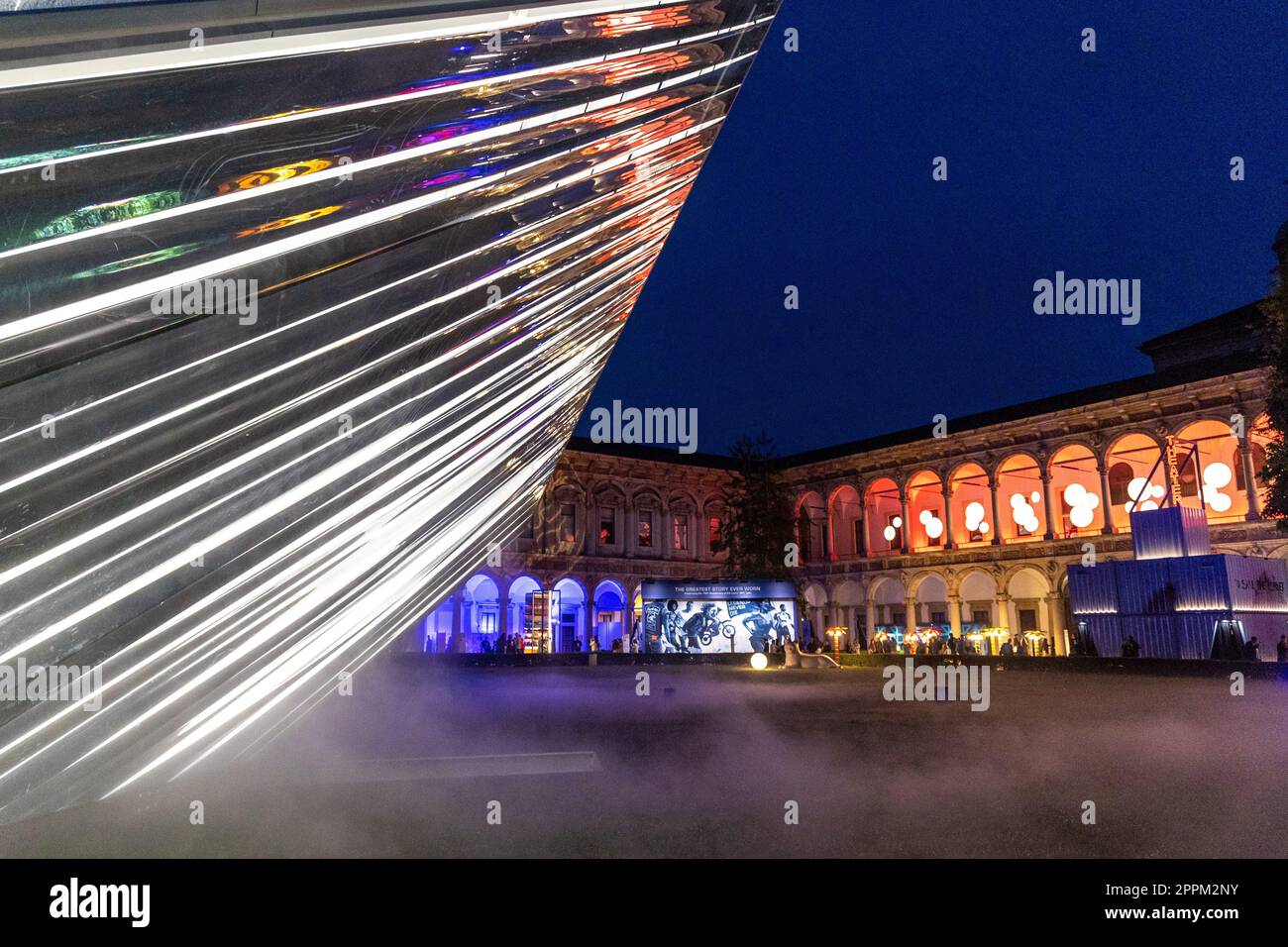 Milan, Italy - april 23 2023 -Fuorisalone Milan design week - Interni Design Re-Evolution at ...