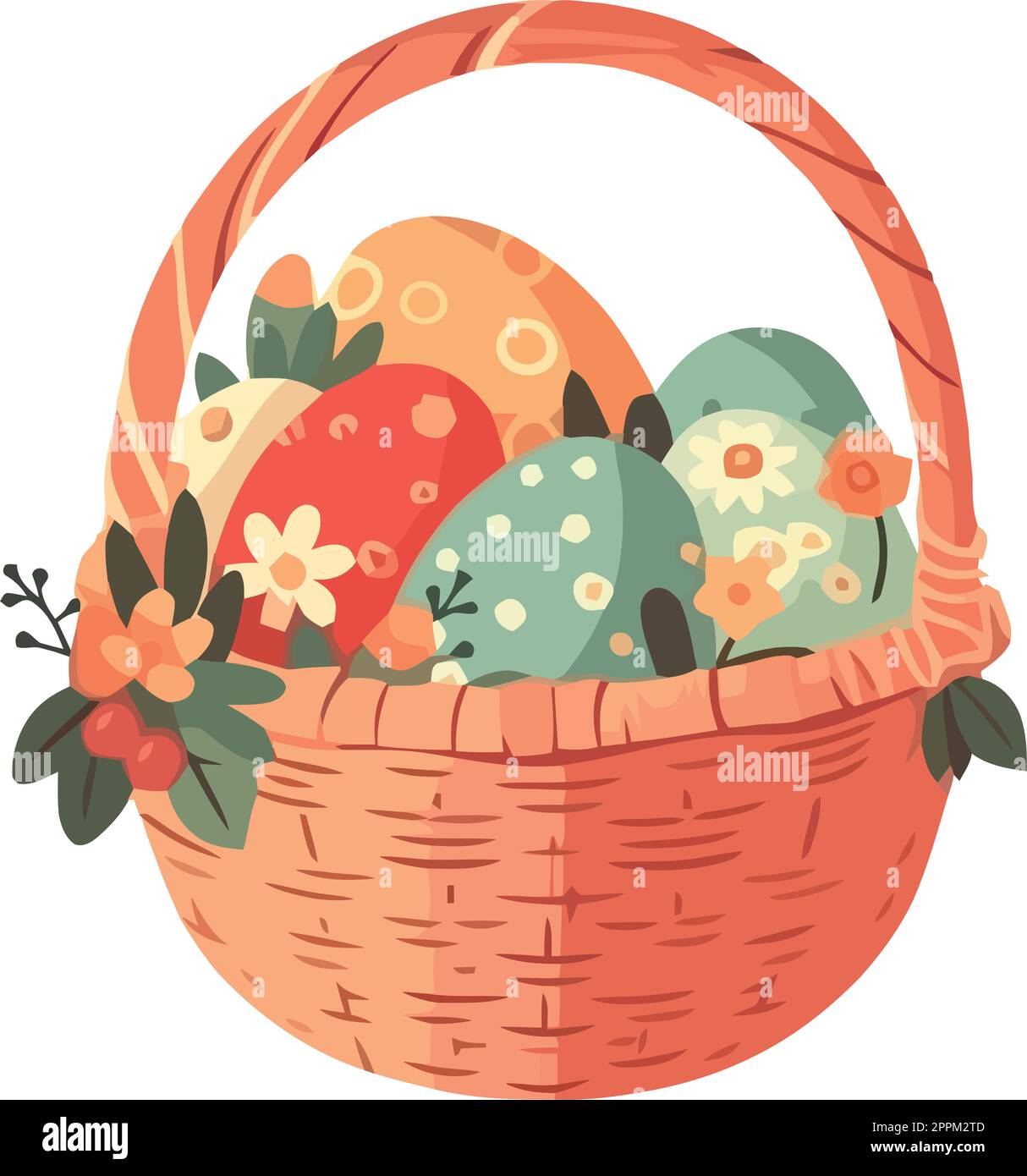 easter basket eggs Stock Vector Image & Art - Alamy