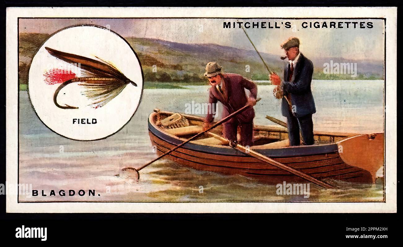 Fishing on Blagdon Lake, Bristol - Vintage British Cigarette Card ...