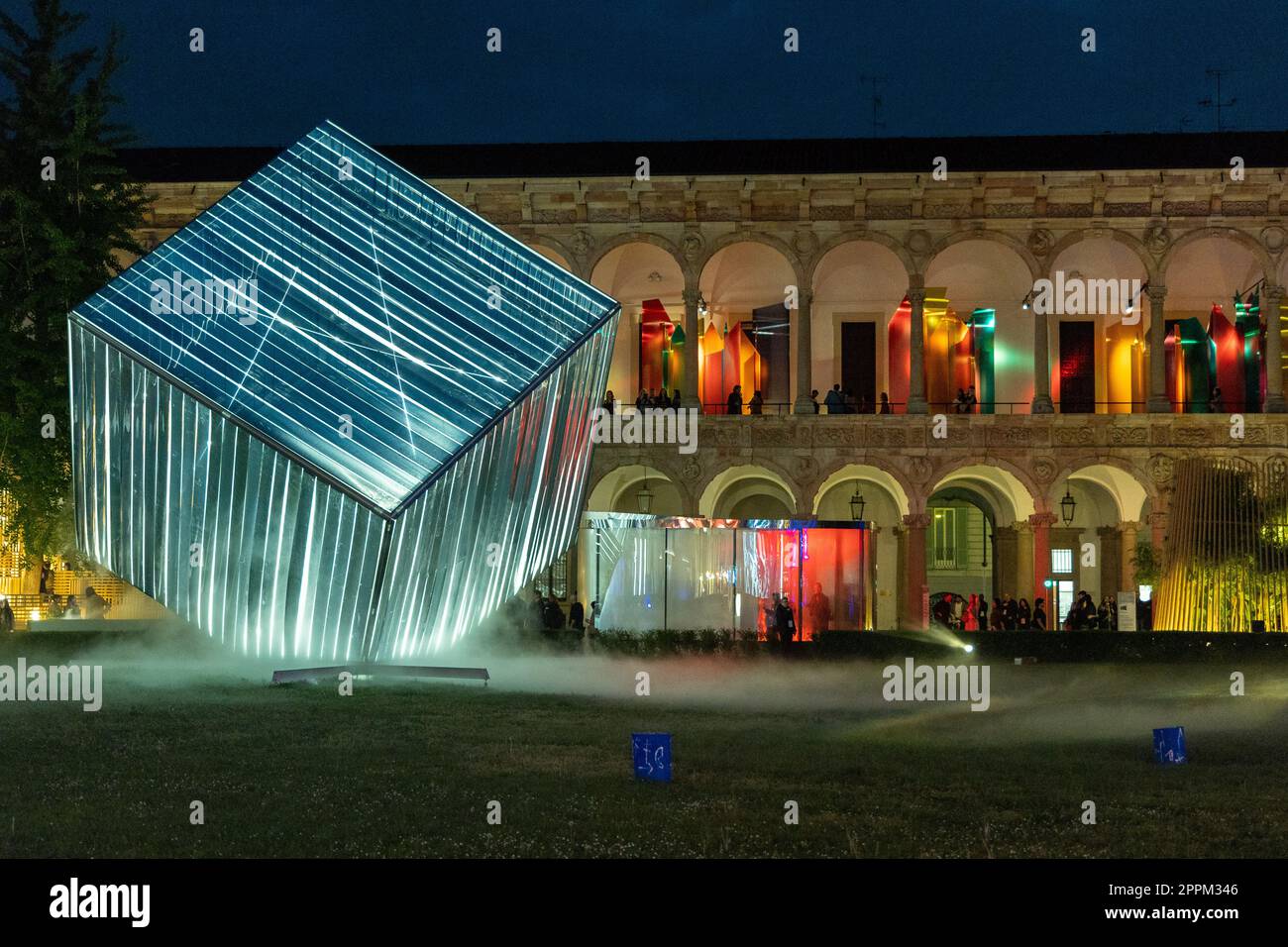 Milan, Italy - april 23 2023 -Fuorisalone Milan design week - Interni Design Re-Evolution at ...