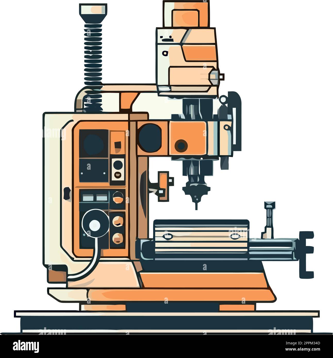 Engineer working modern manufacturing factory Stock Vector Images - Alamy