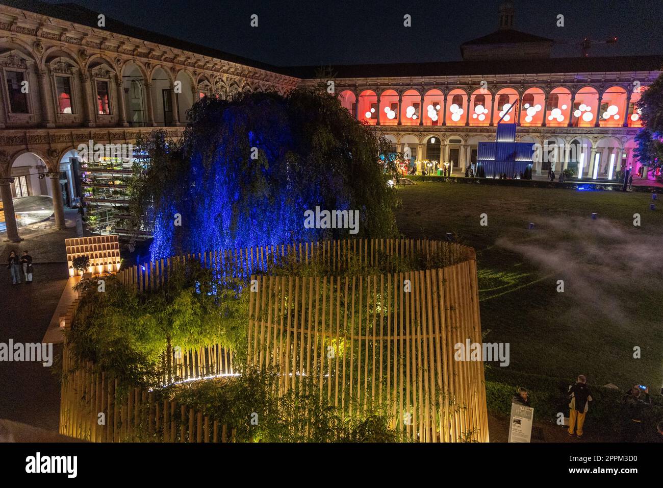 Milan, Italy - april 23 2023 -Fuorisalone Milan design week - Interni Design Re-Evolution at ...