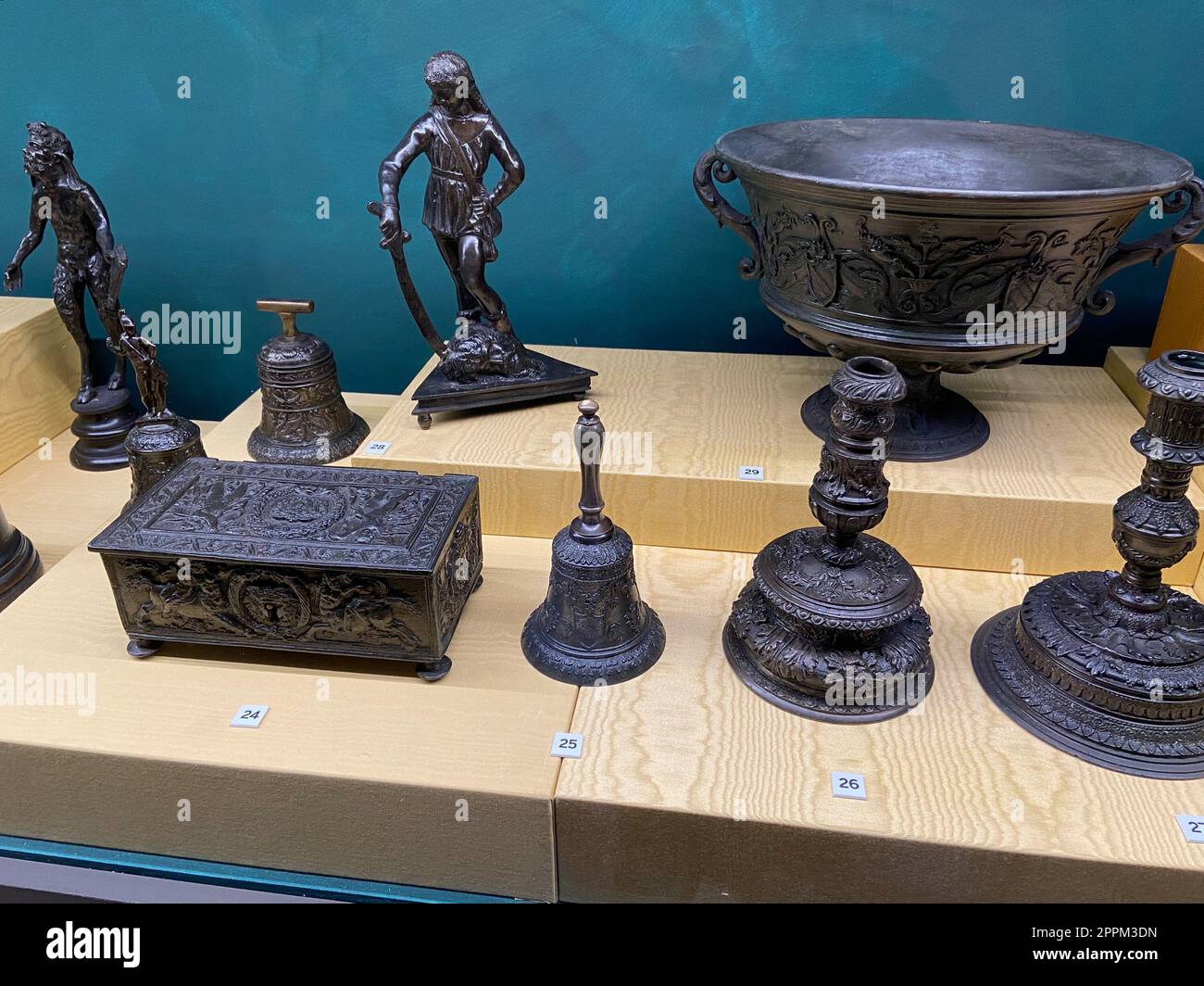 medieval cast figurines in Correr Museum in Venice Stock Photo - Alamy