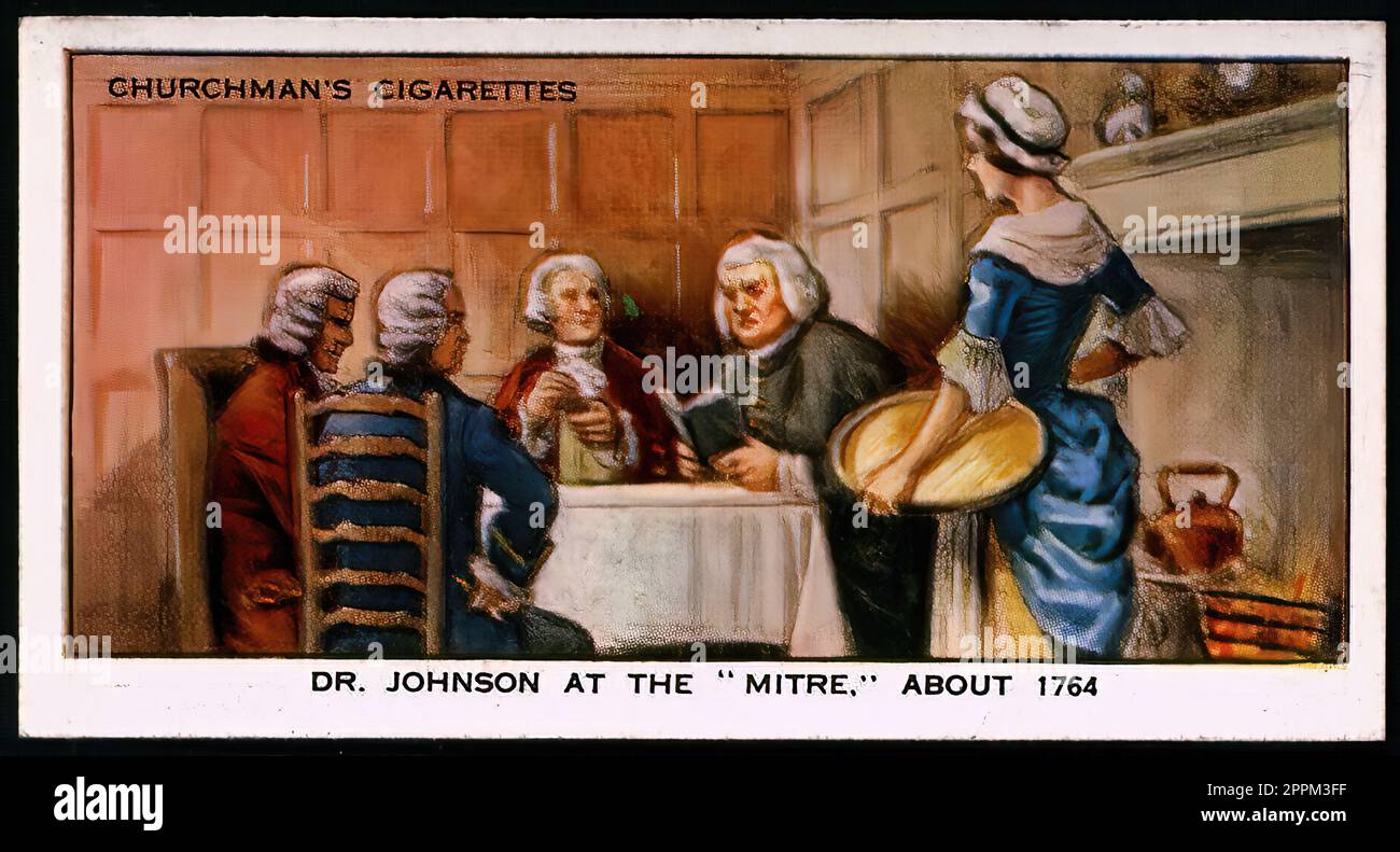 Dr Johnson at The Mitre - Vintage British Cigarette Card - Victorian ...