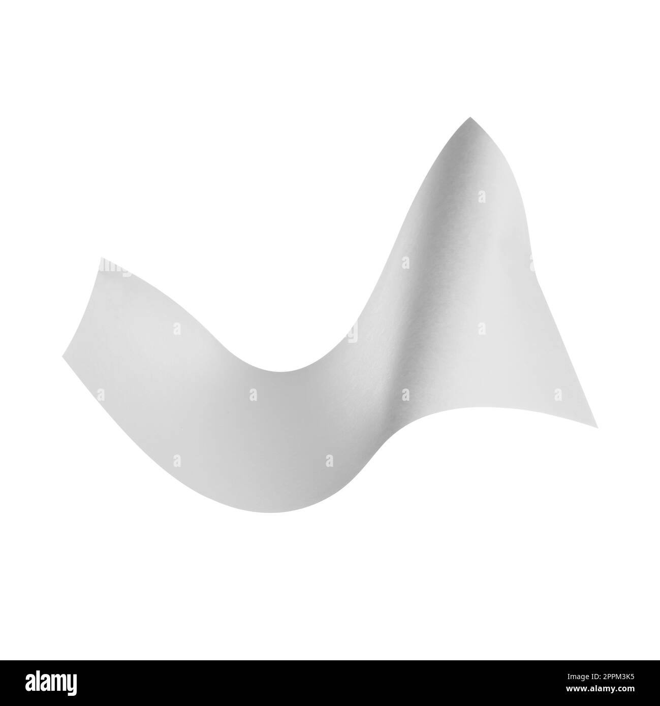 Flying blank paper sheet isolated on white Stock Photo - Alamy