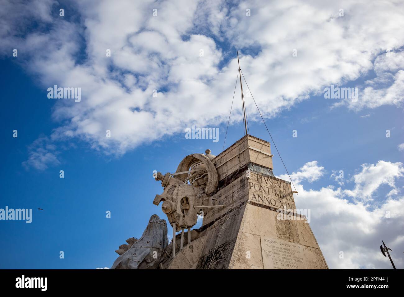 Vatican City, St. Peter's Basilica Dome terrace tour view in sunny ...