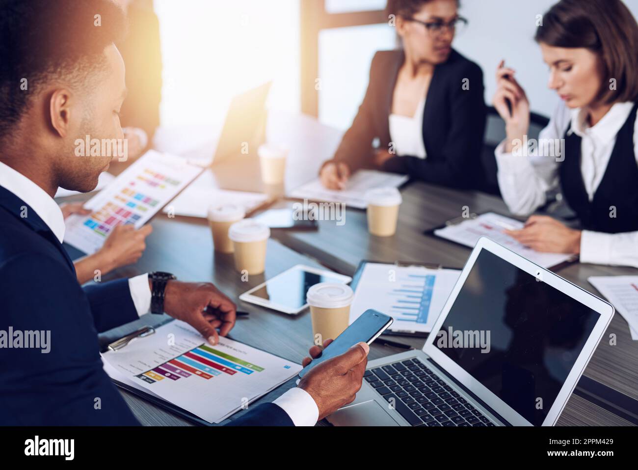 Business people that work together in office. Concept of teamwork and ...