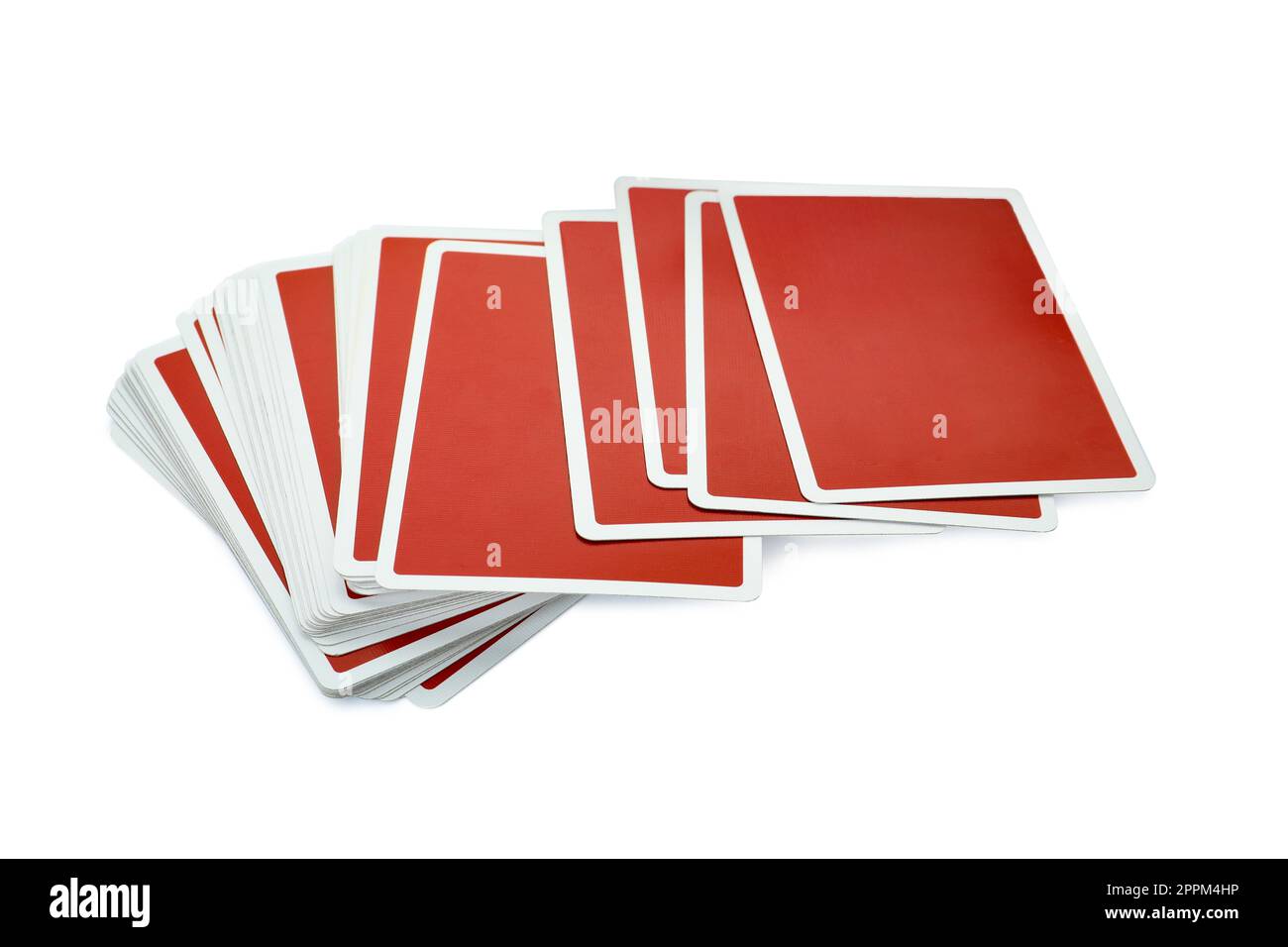 Deck of playing cards isolated on white. Poker game Stock Photo - Alamy