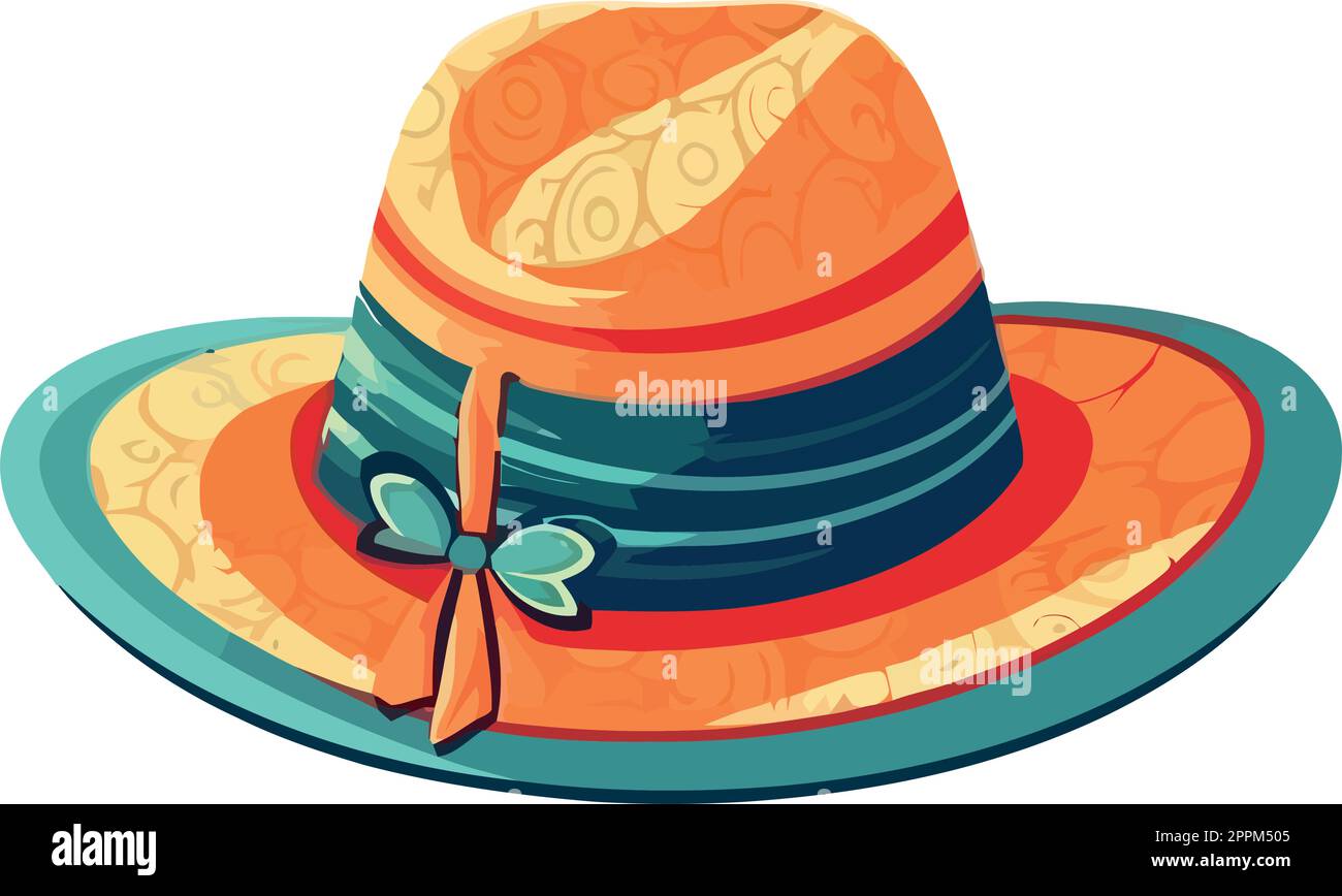 Cute elegant beach hat Stock Vector Image & Art - Alamy