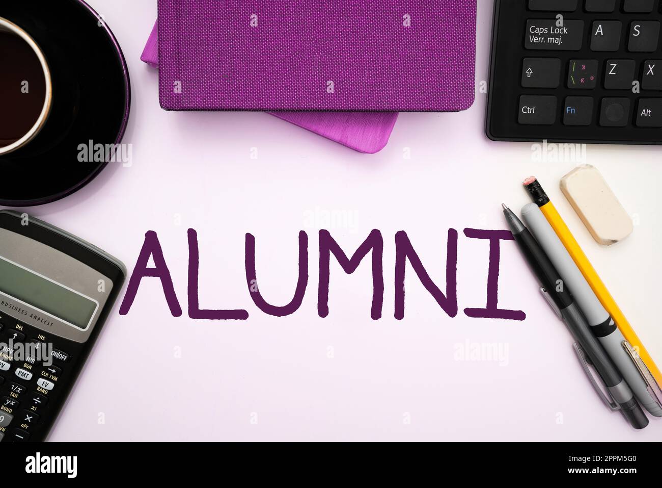 Text showing inspiration Alumni. Word Written on former pupil or ...