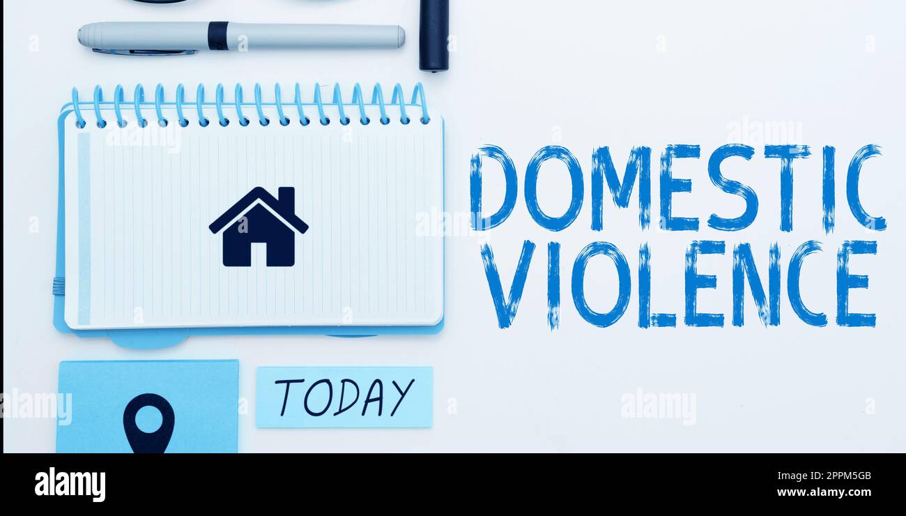 Text showing inspiration Domestic Violence. Business overview violent ...