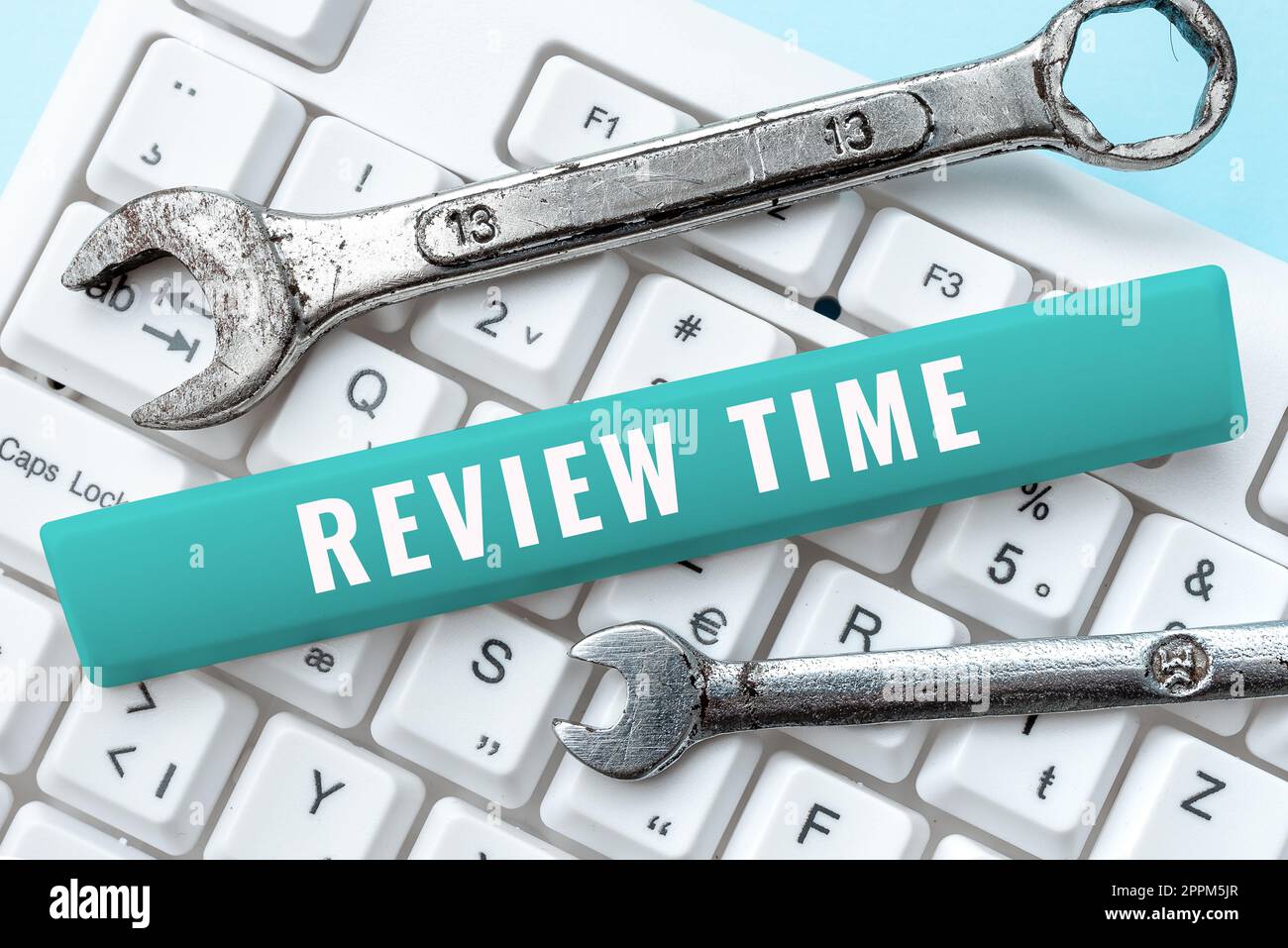 Sign displaying Review Time. Business showcase situation or system its ...