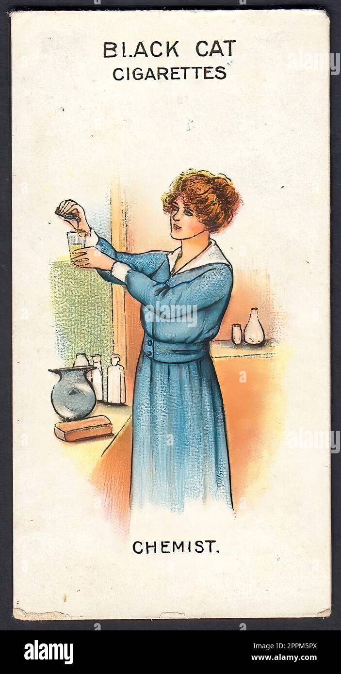 Chemist - Vintage British Cigarette Card - Victorian Era Stock Photo ...