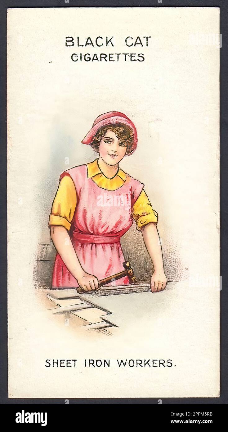 Sheet Iron Workers - Vintage British Cigarette Card - Victorian Era ...