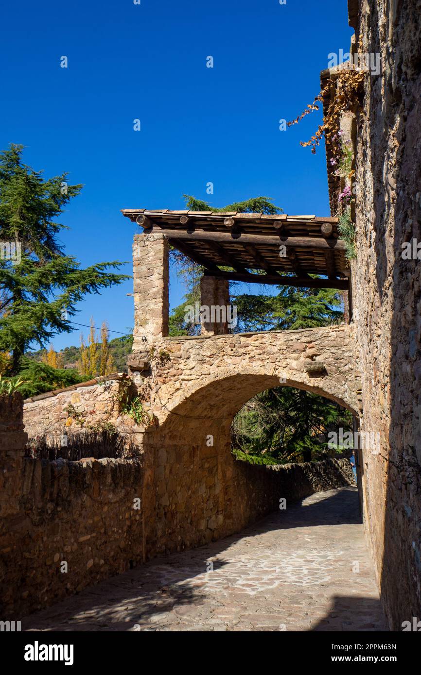 Streets of a typical european mountain village Stock Photo - Alamy