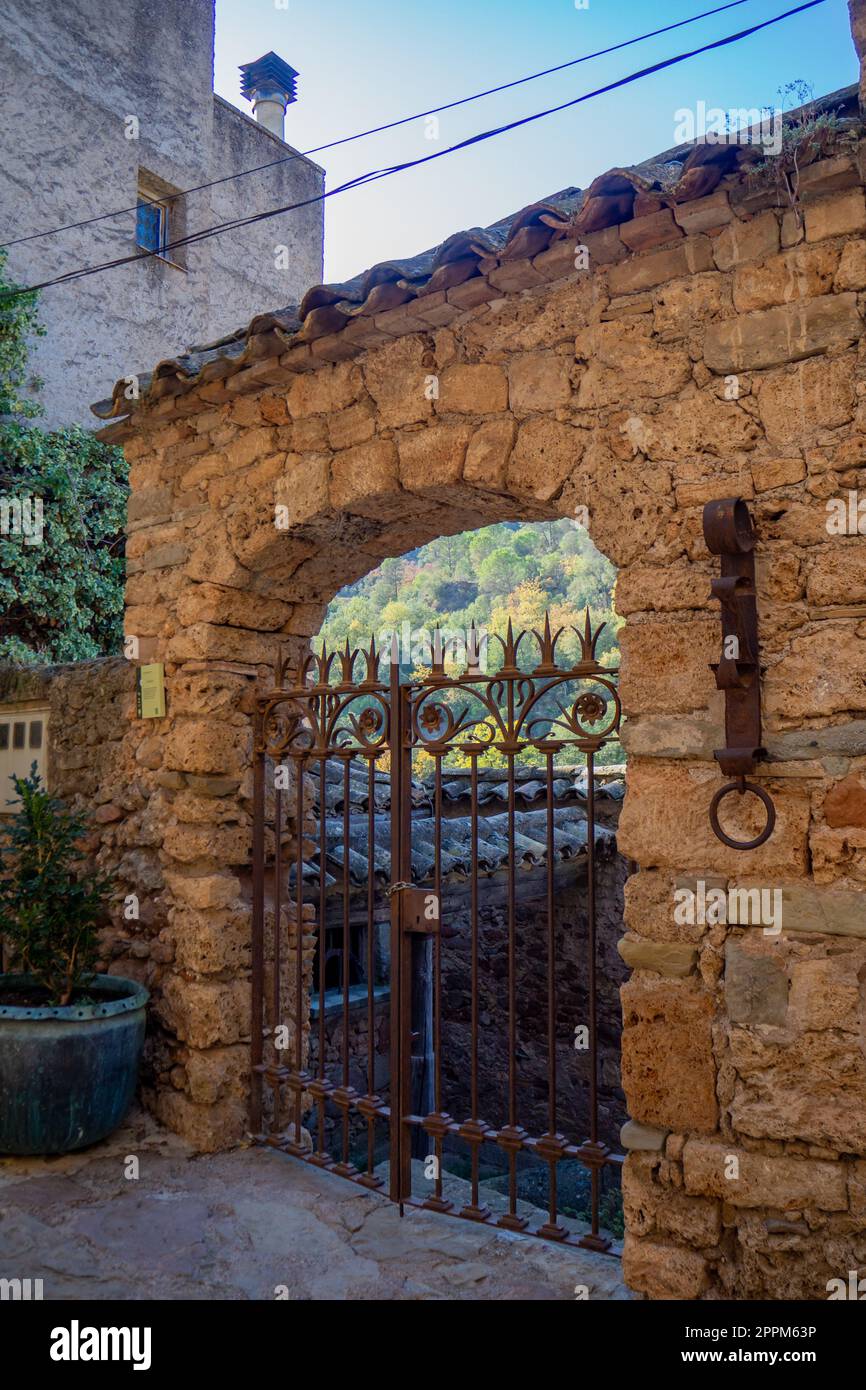 Streets of a typical european mountain village Stock Photo - Alamy