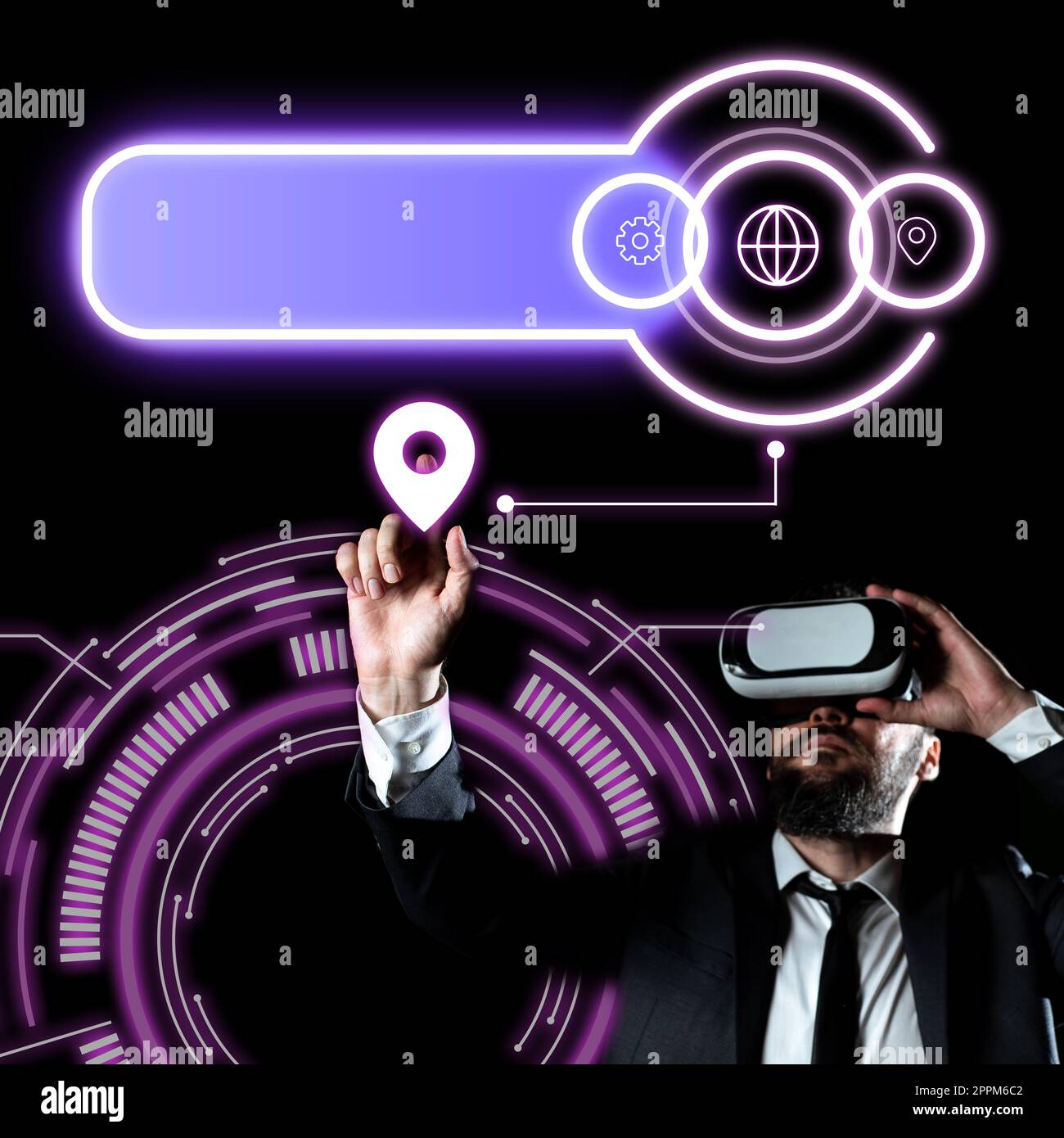 Glowing vr symbol hi-res stock photography and images - Alamy