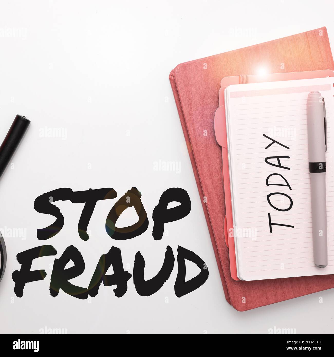 Handwriting text Stop Fraud. Business approach campaign advices people ...