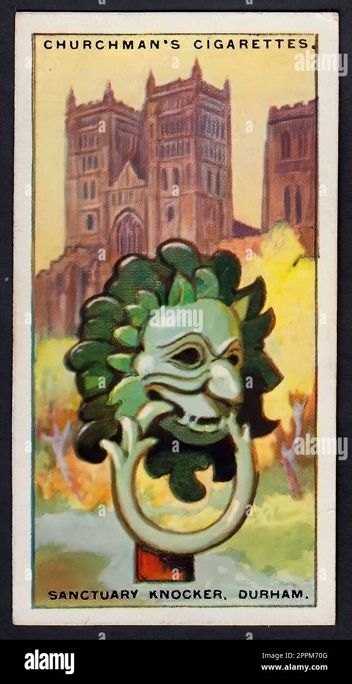 Sanctuary Knocker, Durham Cathedral - Vintage British Cigarette Card ...