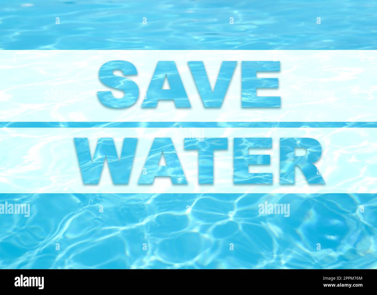 Save Water concept. VIew of swimming pool with clear water Stock Photo ...