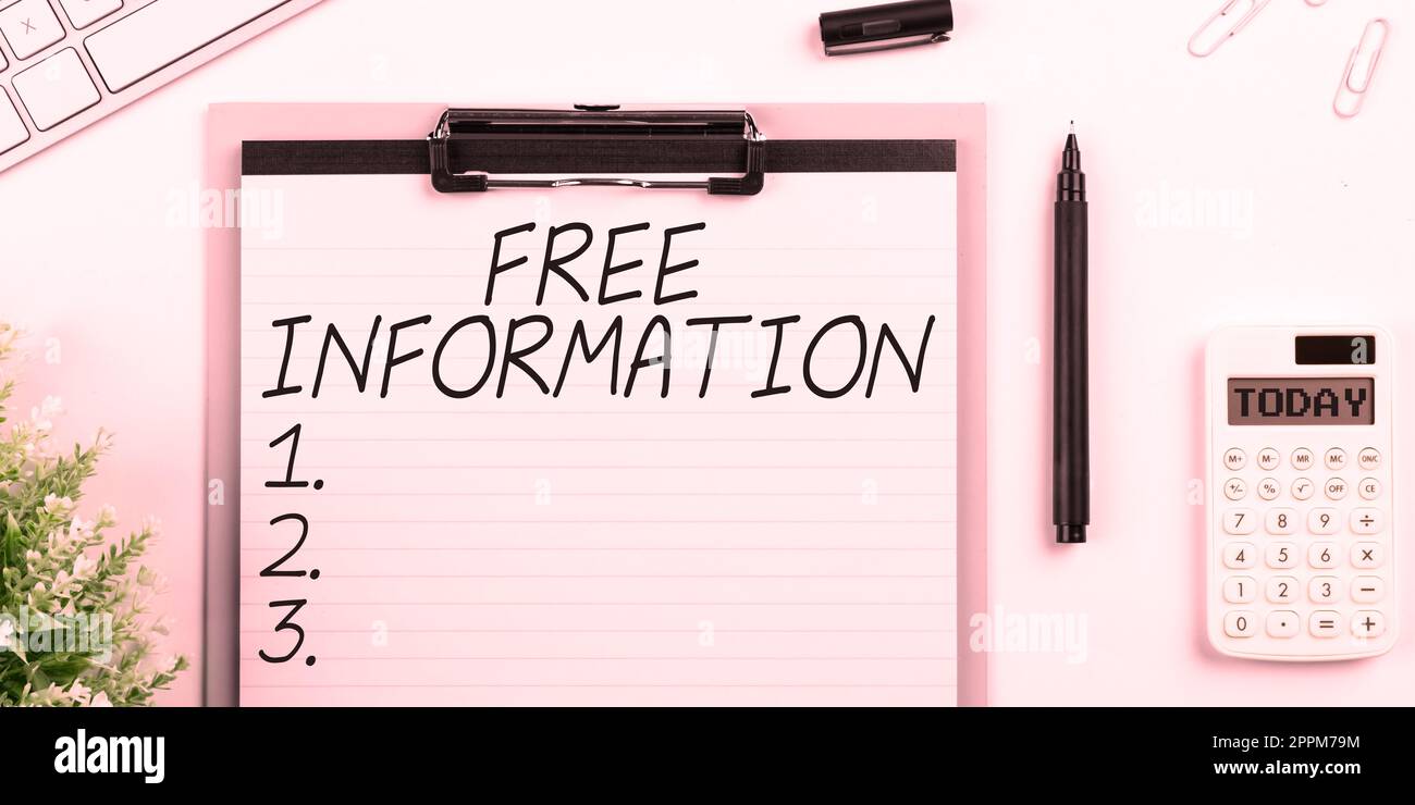 Conceptual display Free Information. Conceptual photo knowledge ...