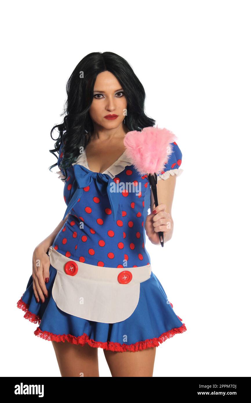 Retro woman cleaning hi-res stock photography and images - Alamy