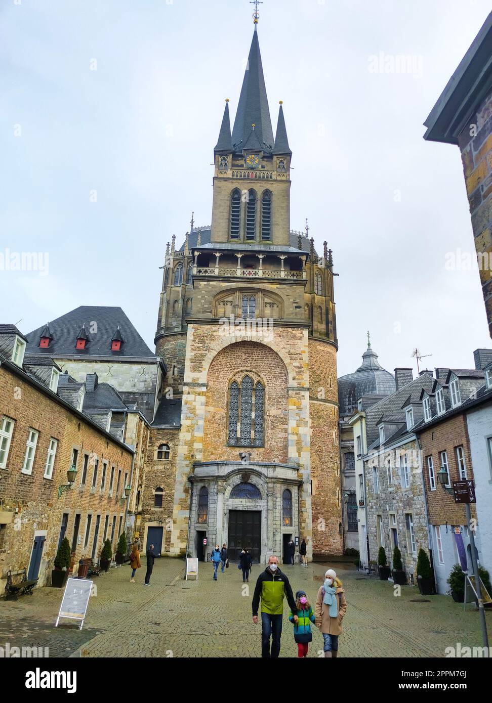 the Westwerk entrance of the Aachen Cathedral, germany Stock Photo - Alamy