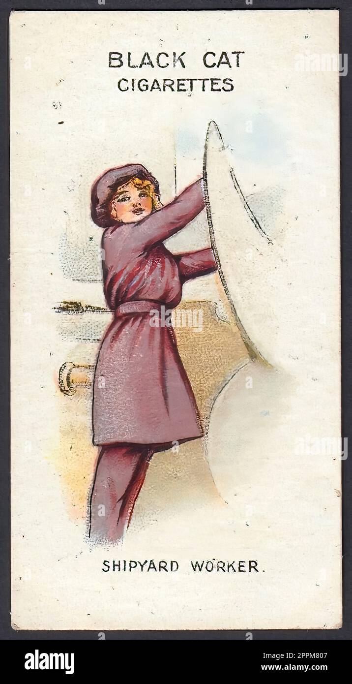 Shipyard Worker - Vintage British Cigarette Card - Victorian Era Stock ...