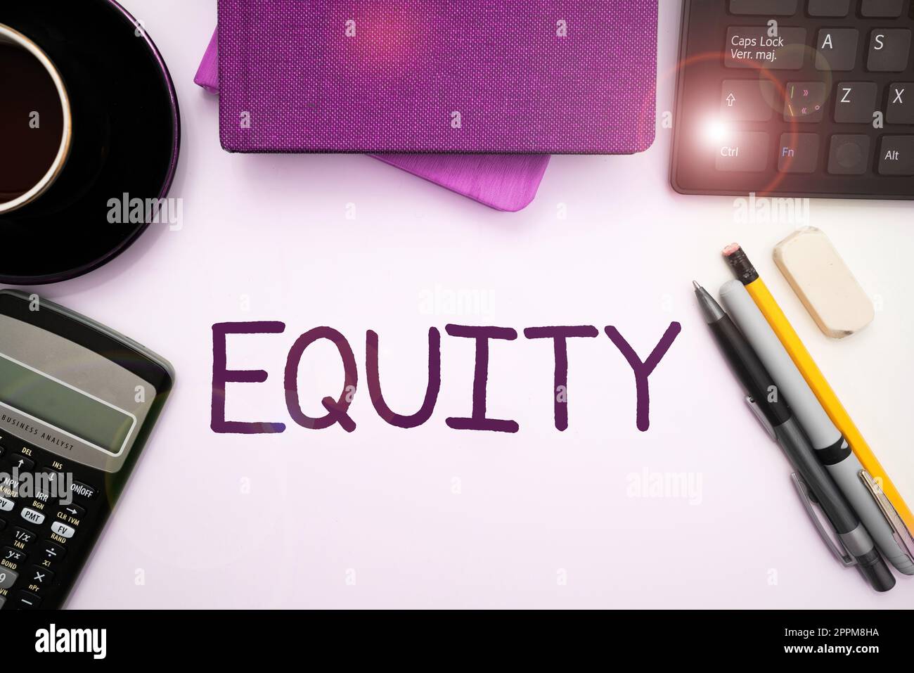 Hand writing sign Equity. Business concept quality of being fair and ...