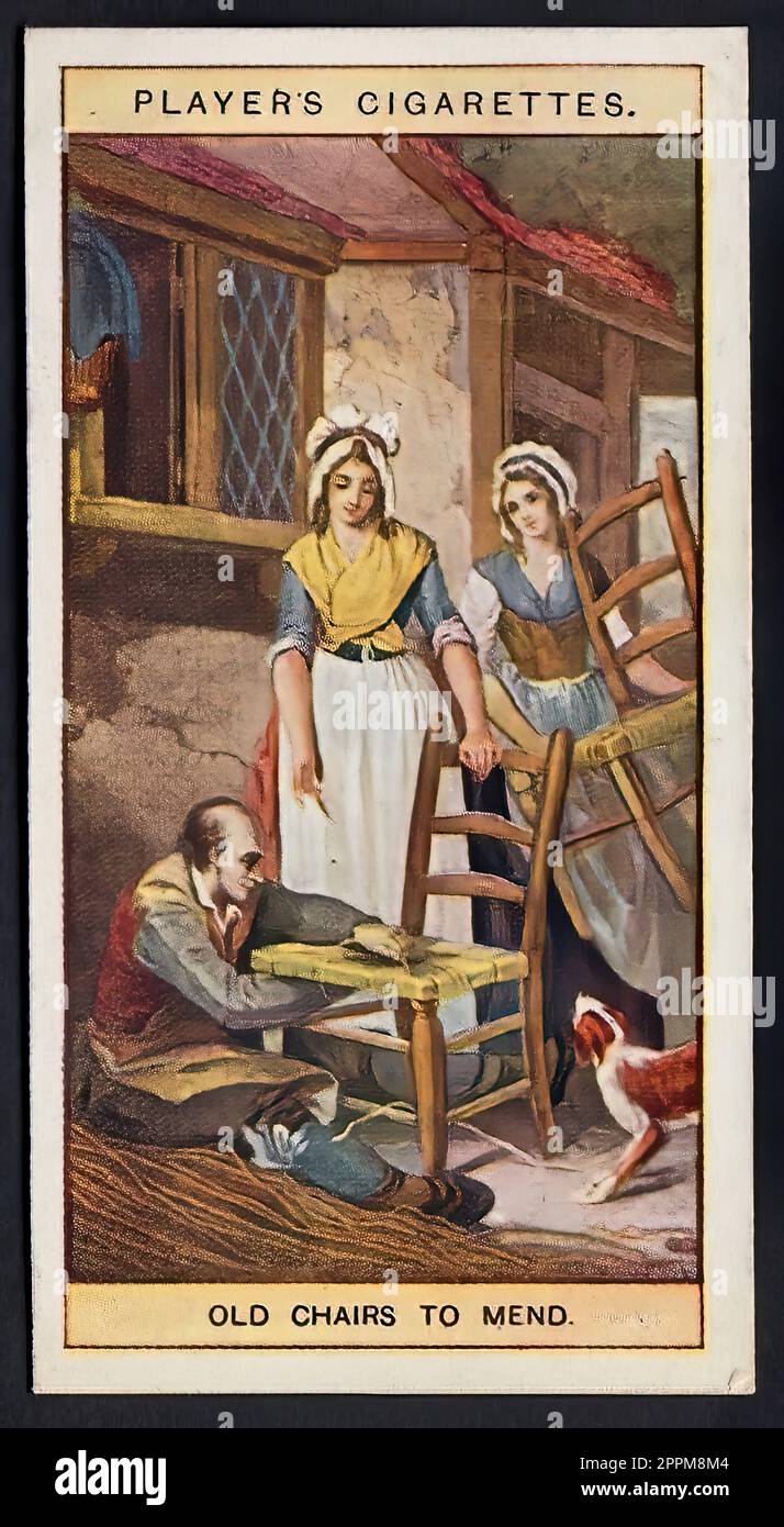 Old Chairs to Mend - Vintage British Cigarette Card - Victorian Era ...