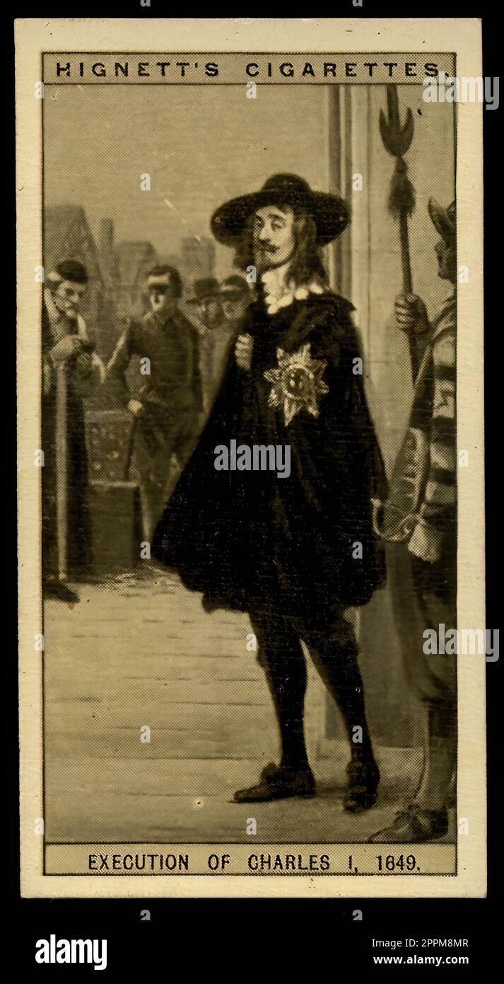 Execution of Charles I - Vintage British Cigarette Card - Victorian Era ...